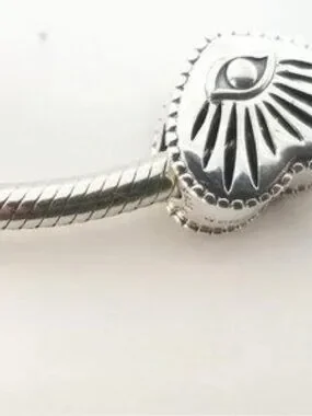 Pandora | Jewelry | Pandora Silver Heart Charm With Eye Design | Poshmark